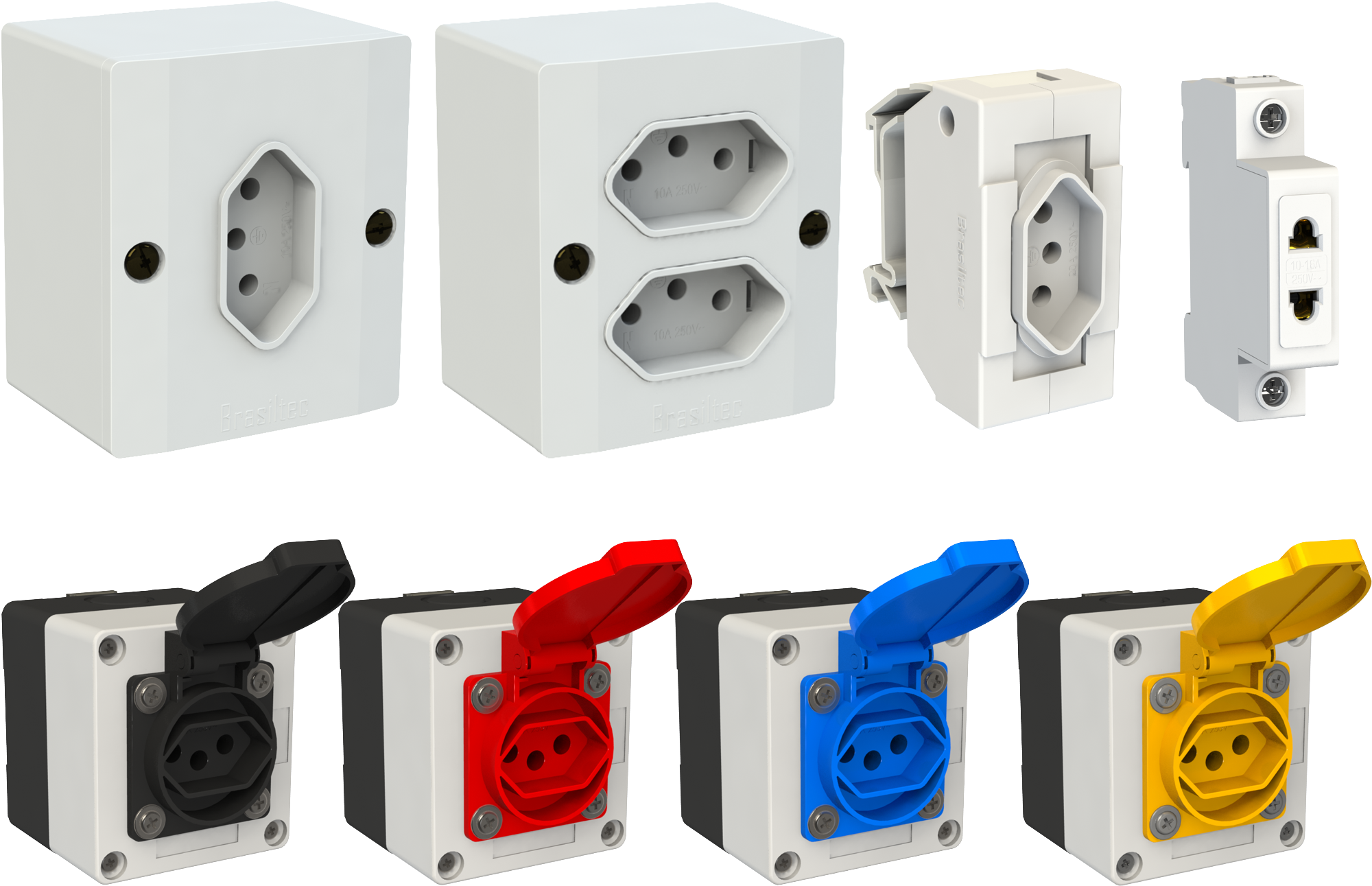 Tomada Monofasica para Trilho DIN | Brasiltec 📦