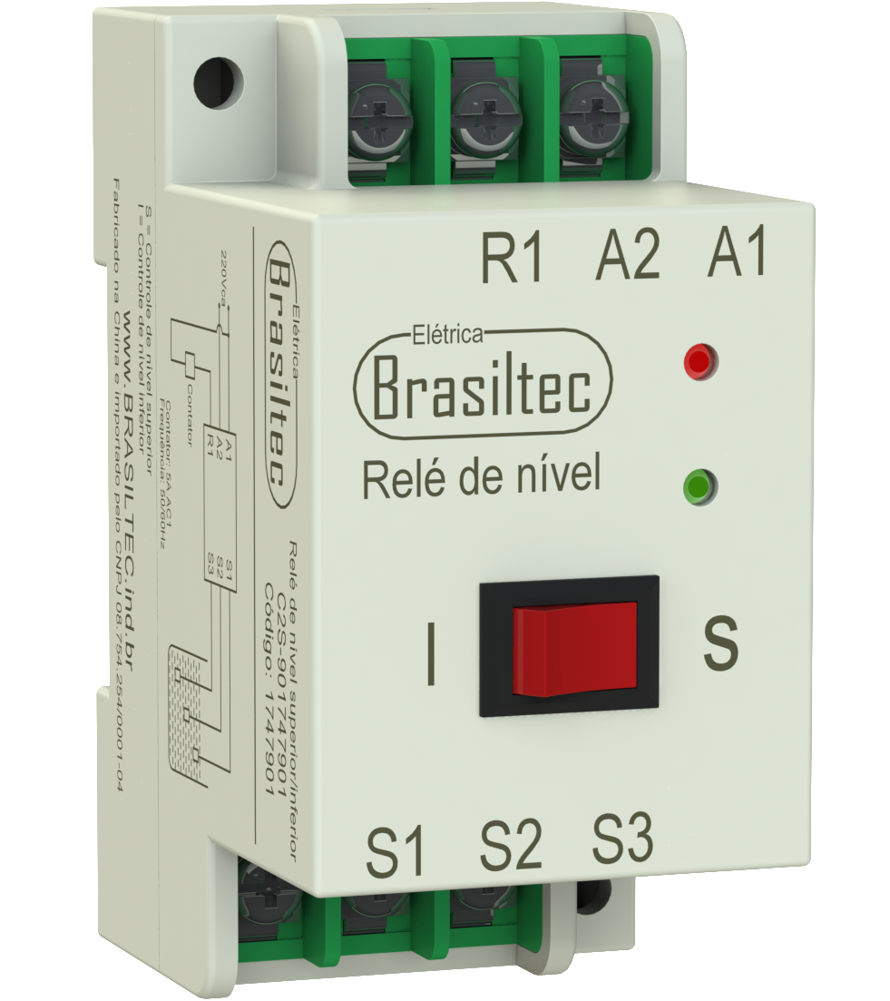 Rele de Nivel Superior/Inferior 220Vca | Brasiltec 📦